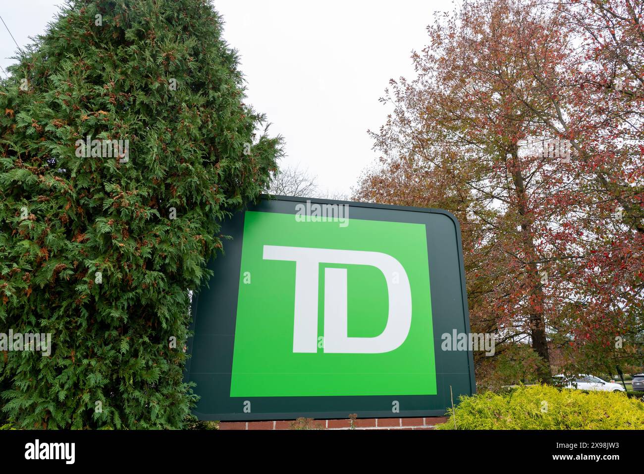 Close up of TD Bank logo at one of the branches in Philadelphia, PA ...
