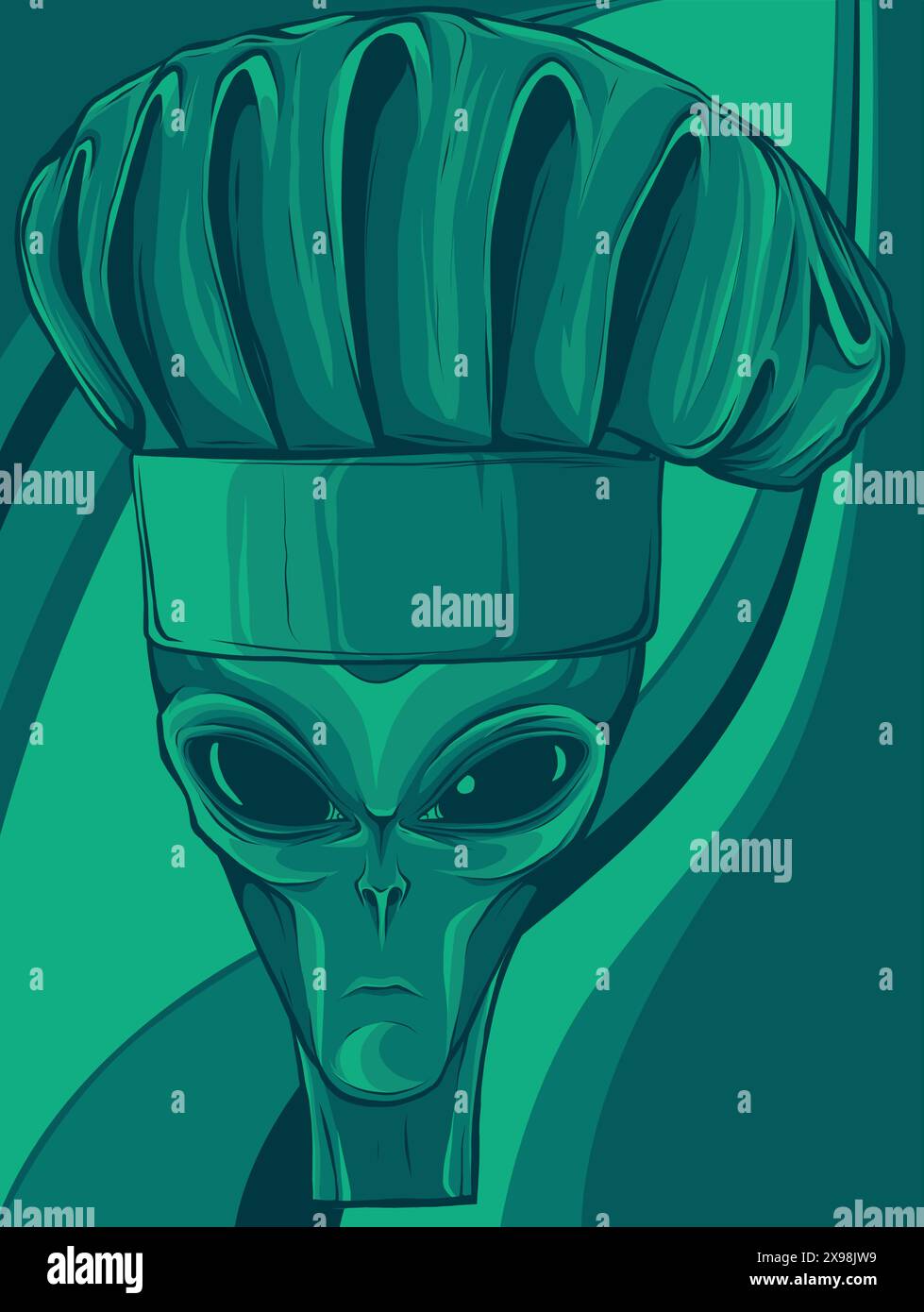 Cartoon alien head wearing hat Stock Vector Images - Alamy