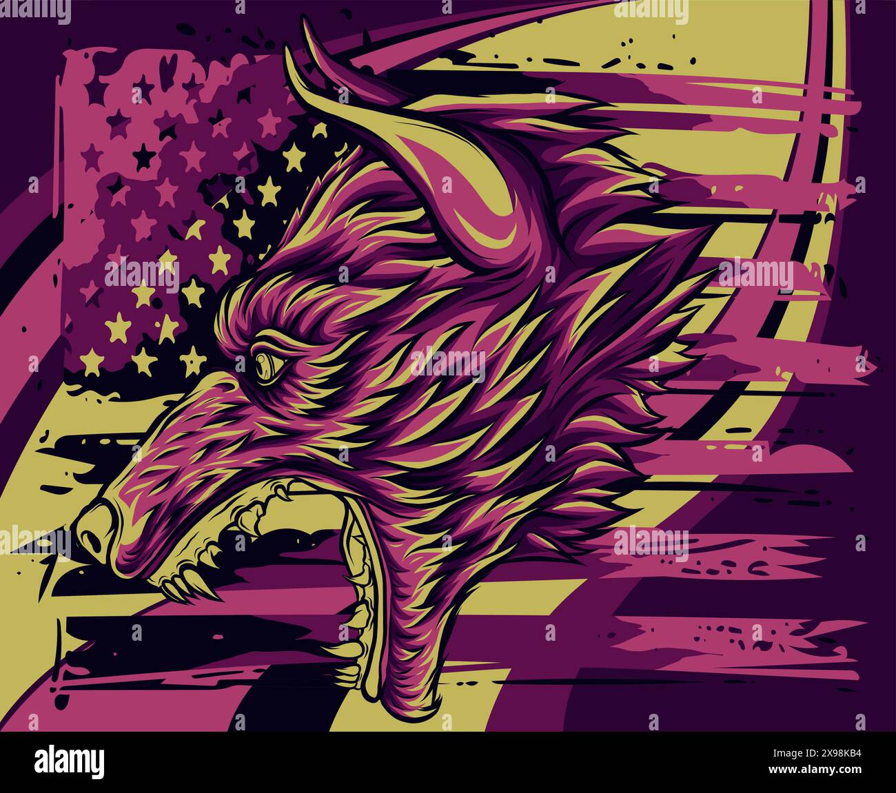 Patriot wolf logo hi-res stock photography and images - Alamy