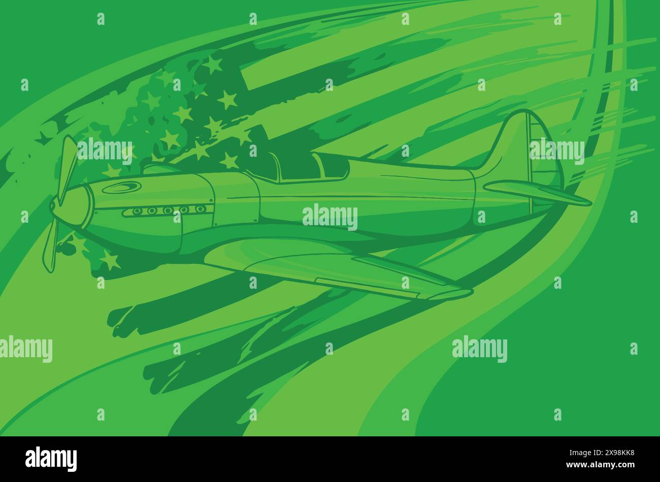 Vector illustration Cartoon airplane with america flag Stock Vector ...