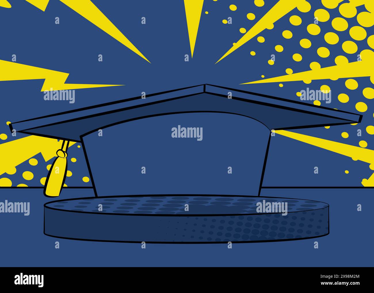 Comic Book Product podium stage for mockup presentation with Graduation ...