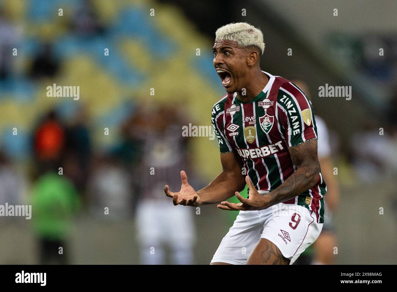 RIO DE JANEIRO, BRAZIL - MAY 29: JOHN KENNEDY of Fluminense reacts ...