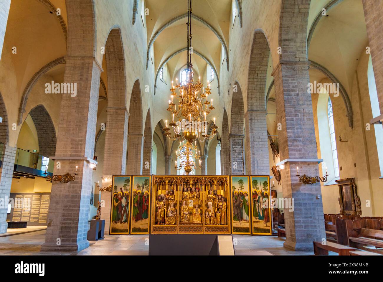 Interior of St. Nicholas Church and Niguliste Museum in Tallinn ...