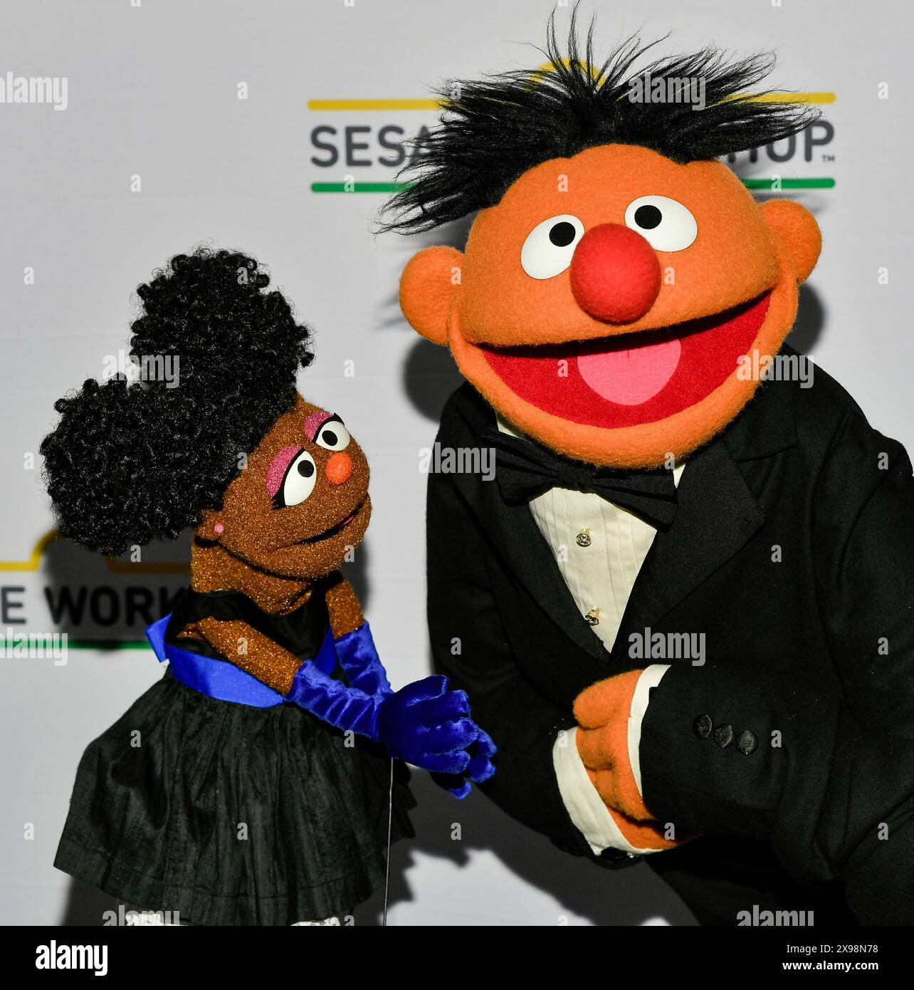 Muppet characters Gabrielle, left, and Ernie at the Sesame Workshop ...