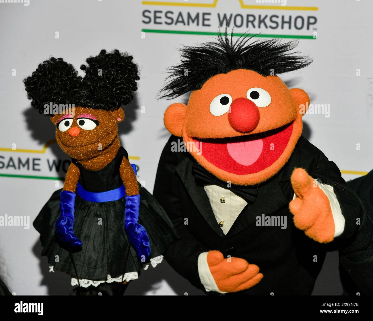 Muppet characters Gabrielle, left, and Ernie at the Sesame Workshop ...