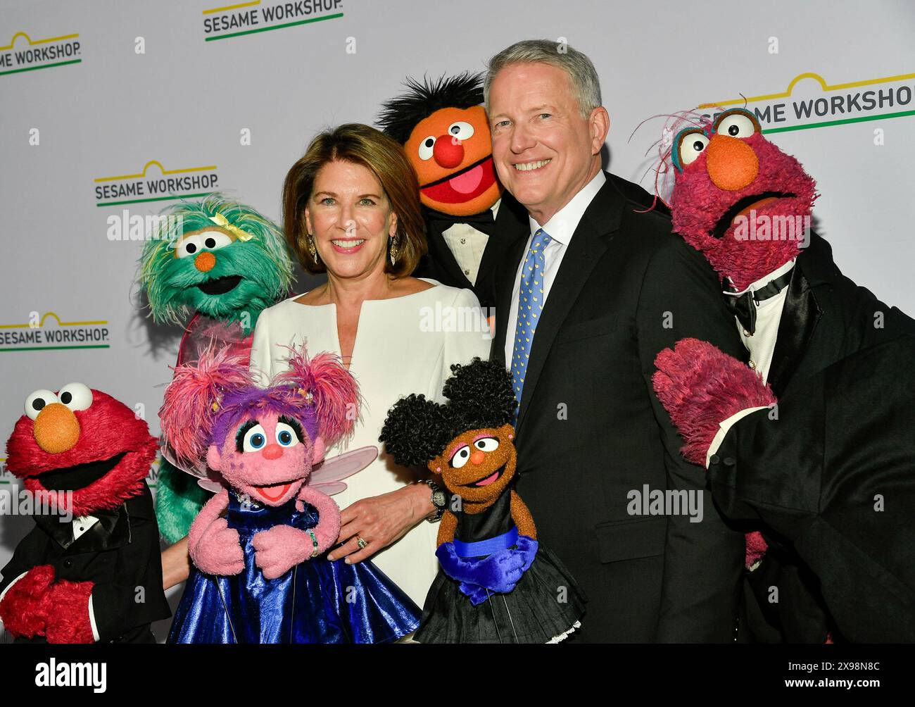 Sesame Workshop president Sherrie Westin, left, and husband David ...