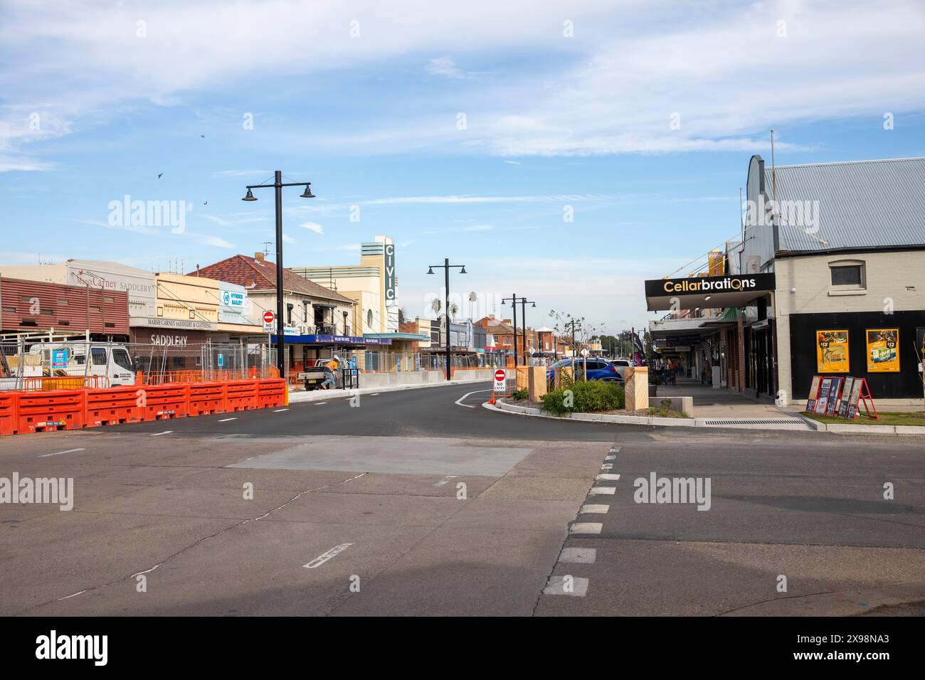 Scone town centre with improvement works underway, Scone is the horse ...