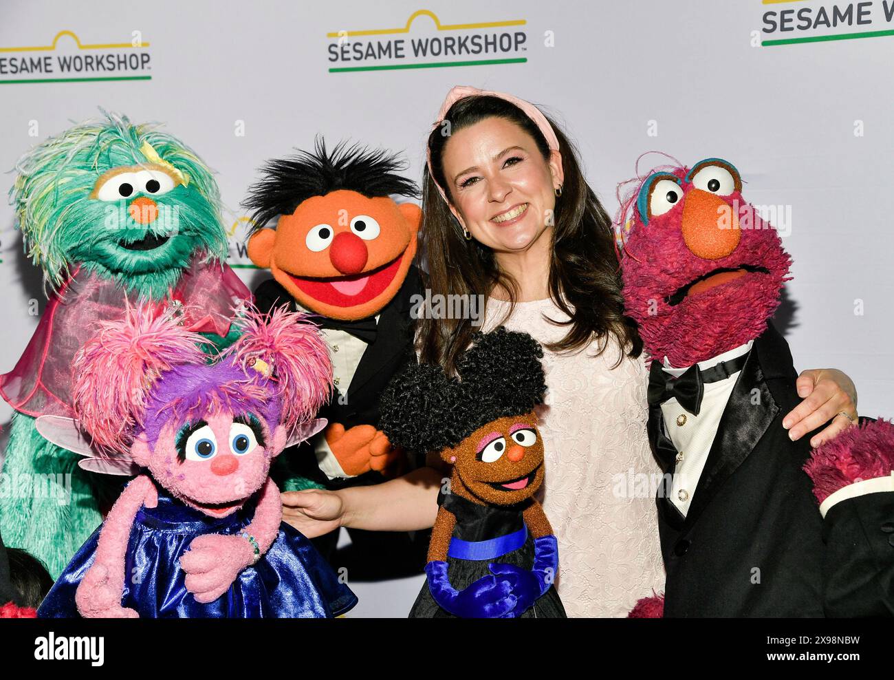 Rachel Accurso aka Ms. Rachel, center, poses with Muppet characters at ...