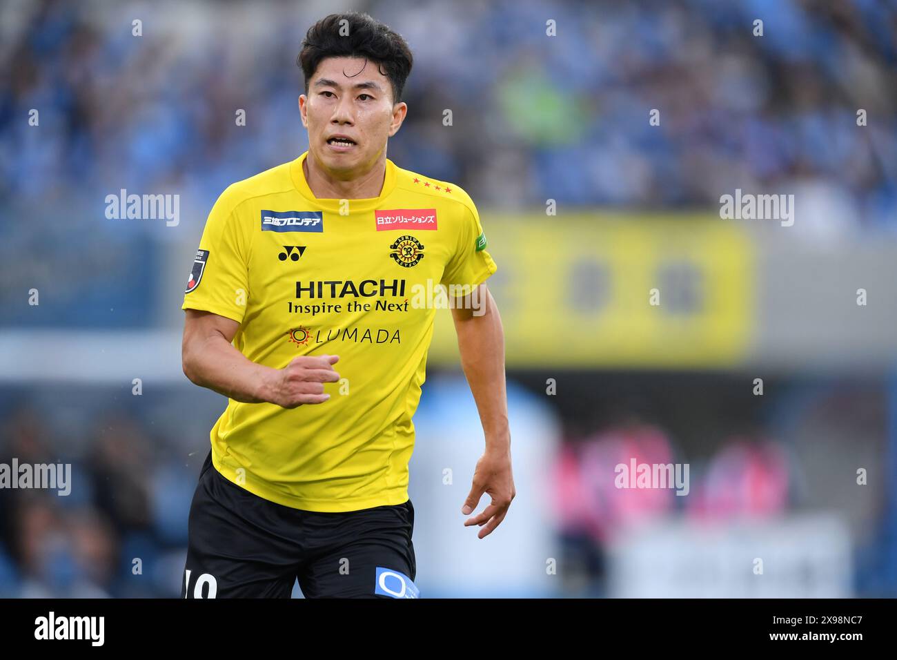 Kanagawa, Japan. 25th May, 2024. Kashiwa Reysol's Mao Hosoya during the 2024 J1 League match ...