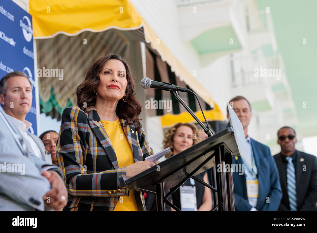 Mackinac Island, United States. 29th May, 2024. Gov. Gretchen Whitmer ...