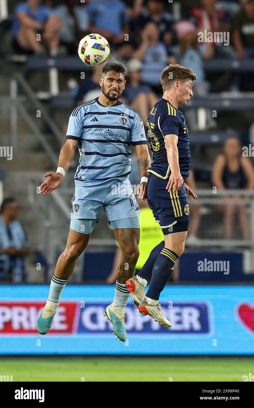 Kansas City, KS, USA. 29th May, 2024. Sporting Kansas City defender ...