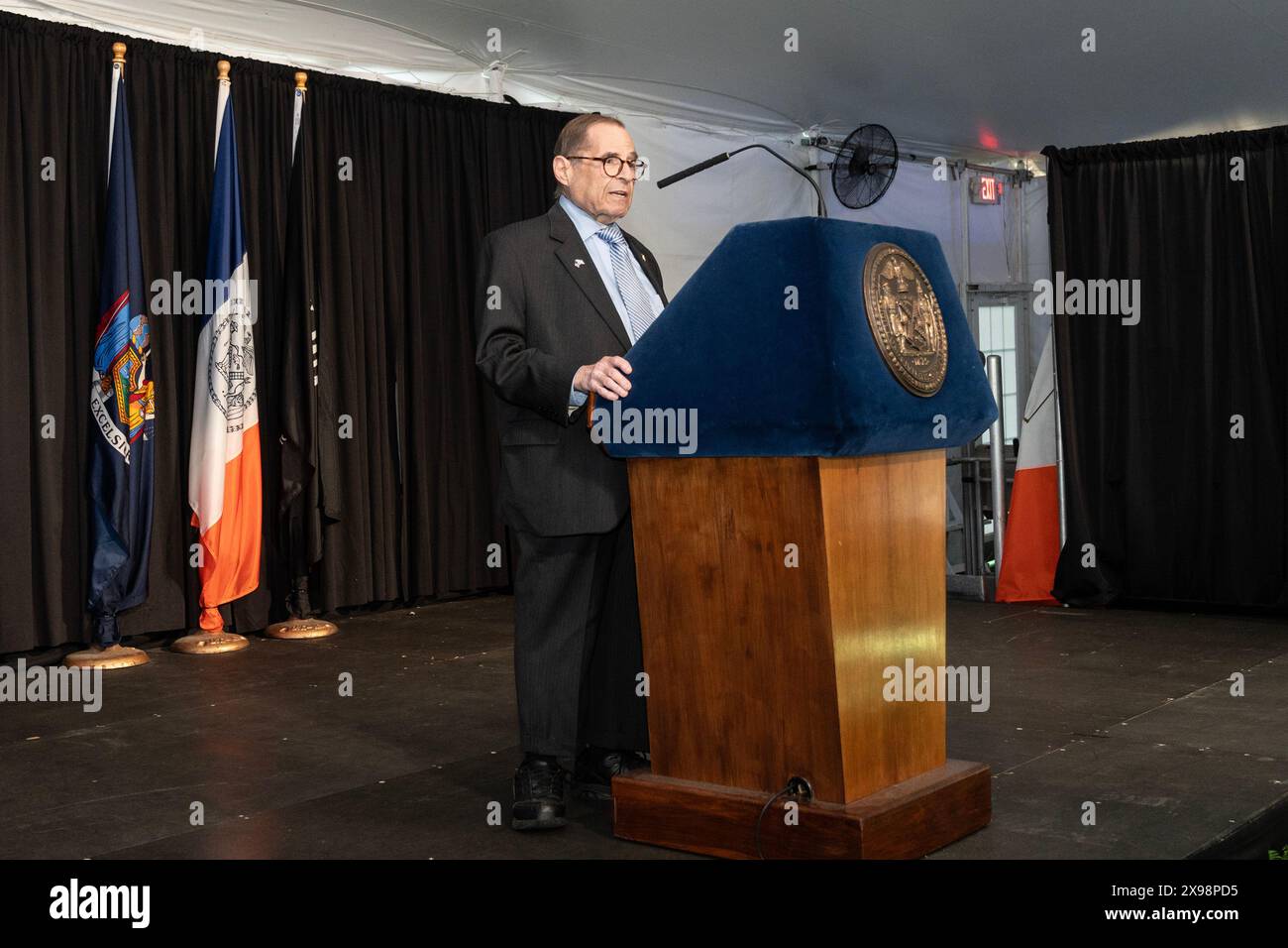 US Congressman Jerrold 'Jerry' Nadler speaks during reception ...