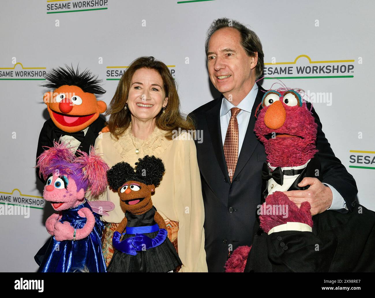 Jim Henson Foundation president Cheryl Henson, left, and husband Ed ...