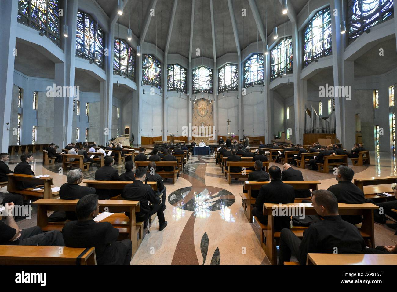 Rome, Italy. 29th May, 2024. Pope Francis meets with Roman priests ...