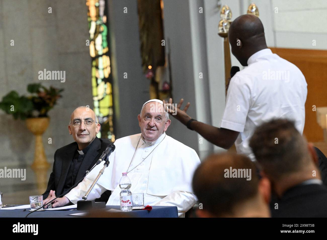 Rome, Italy. 29th May, 2024. Pope Francis meets with Roman priests ...