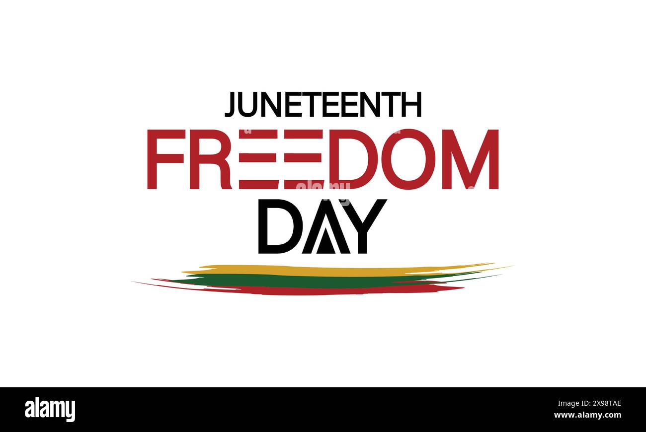 Celebrate Juneteenth in Style With Our Flag Designed Text Stock Vector ...