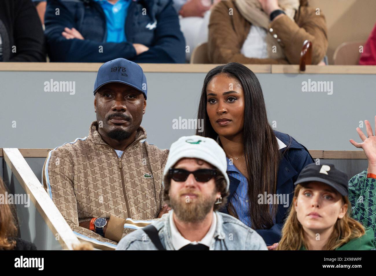 Paris, France. 29th May, 2024. Harry Roselmack and his girlfriend ...