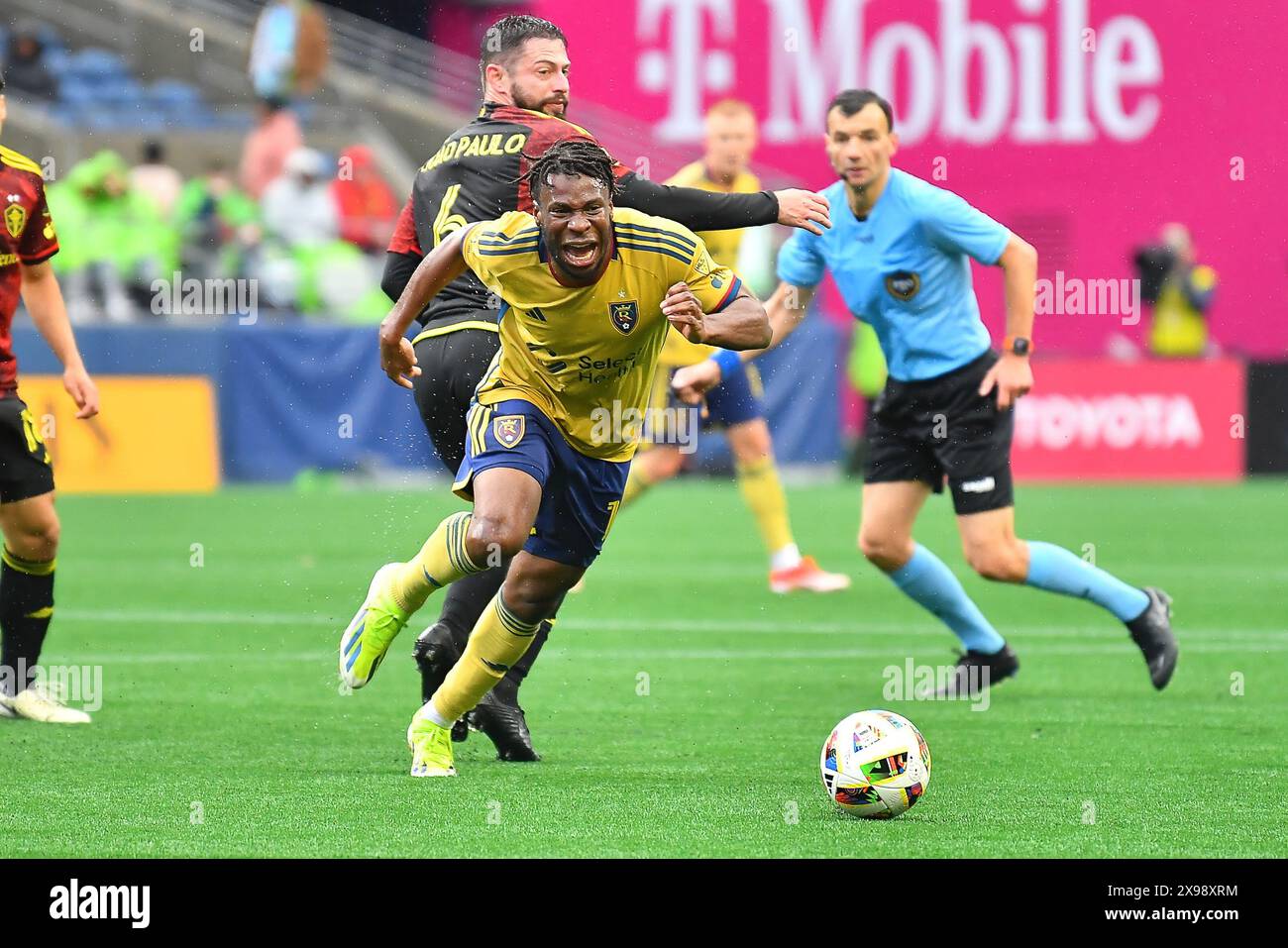 May 29, 2024: Real Salt Lake midfielder Emeka Eneli (14) goes after the ...