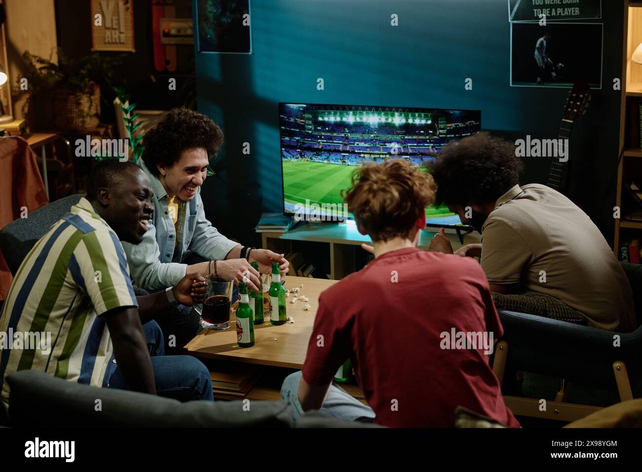 African american fan drinking beer hi-res stock photography and images ...