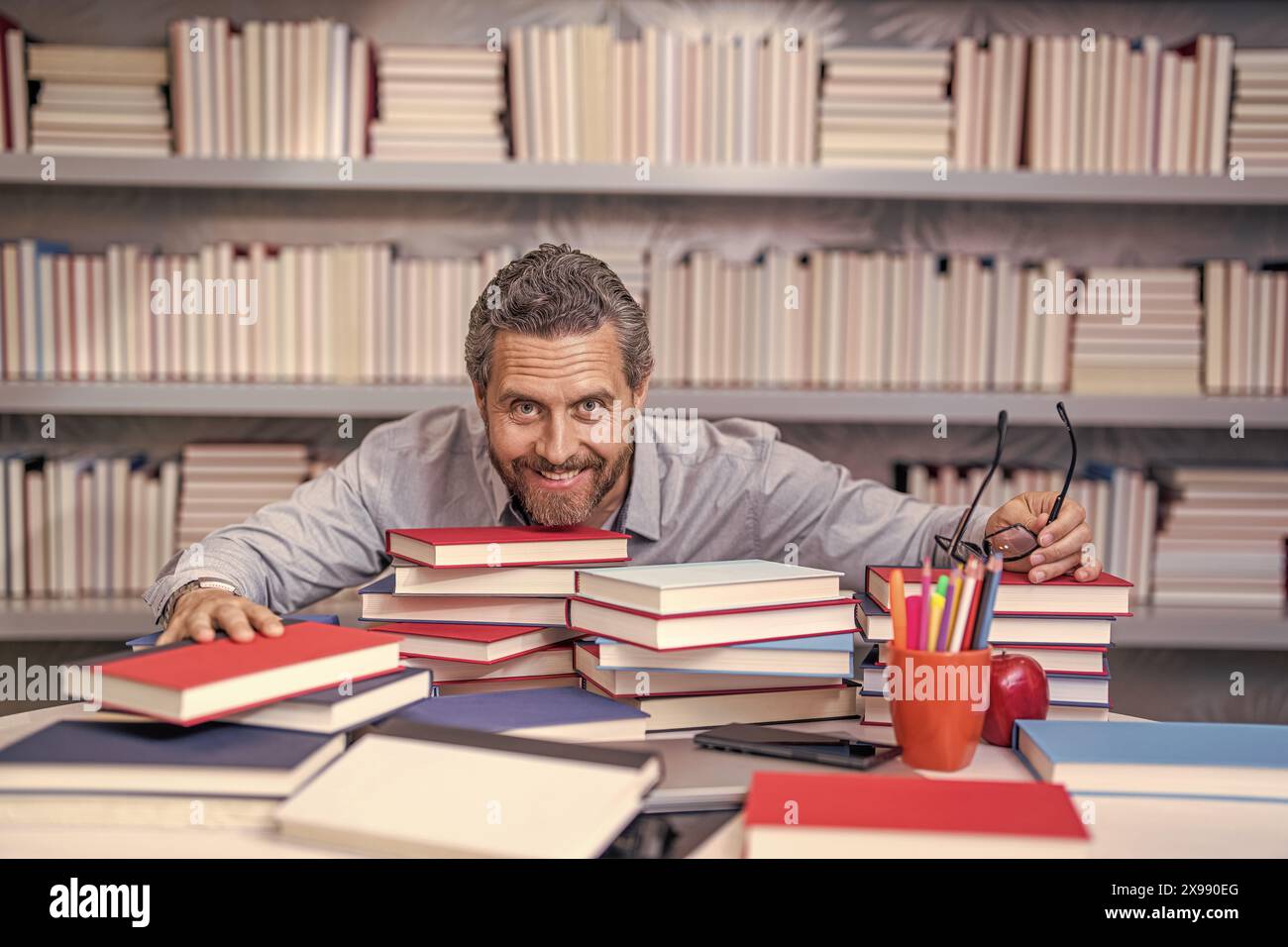 hispanic teacher share his knowledge and education. Teacher leading ...