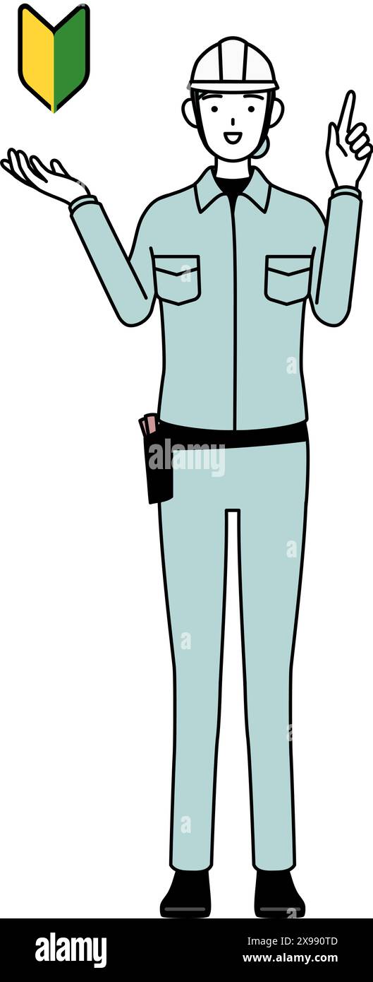 Female engineer in helmet and work wear showing the symbol for young ...