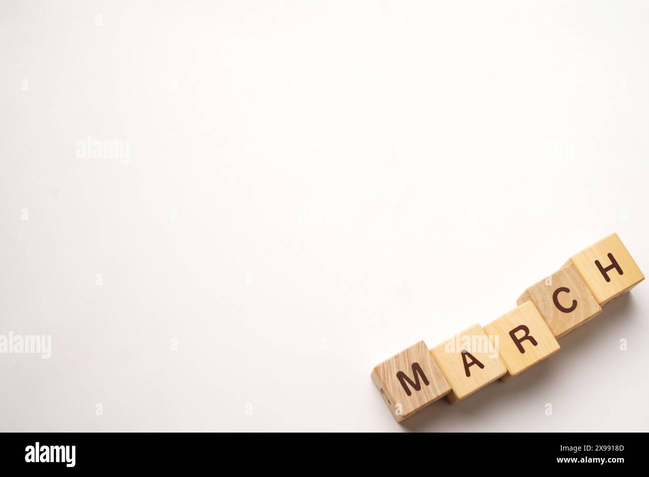 month name title on white background Stock Photo - Alamy