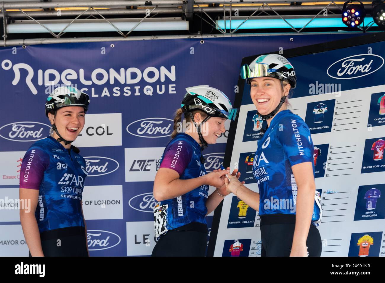 Riders of ARA Skip Capital at 2024 Ford RideLondon Classique Women's ...