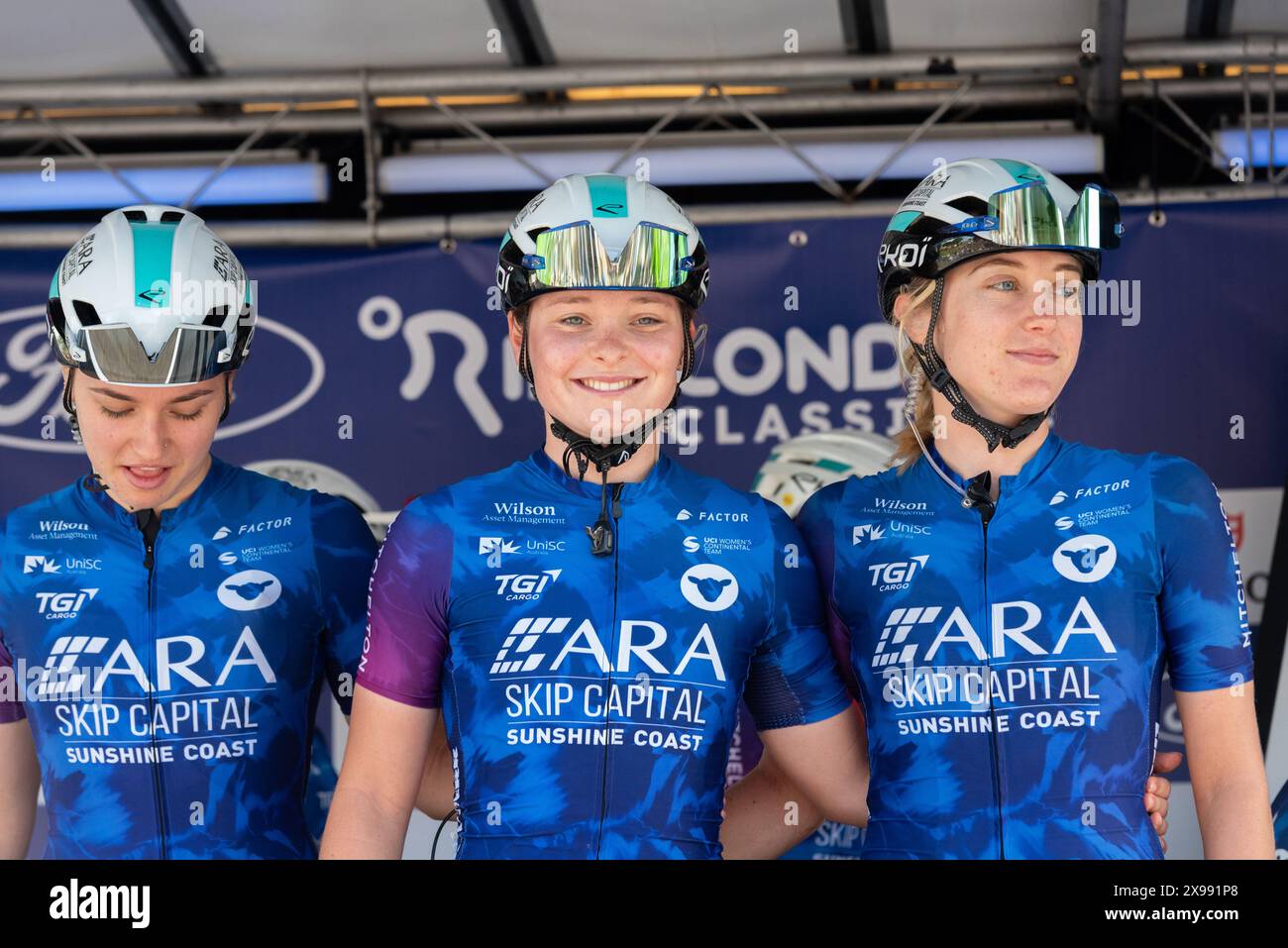 Riders of ARA Skip Capital at 2024 Ford RideLondon Classique Women's ...