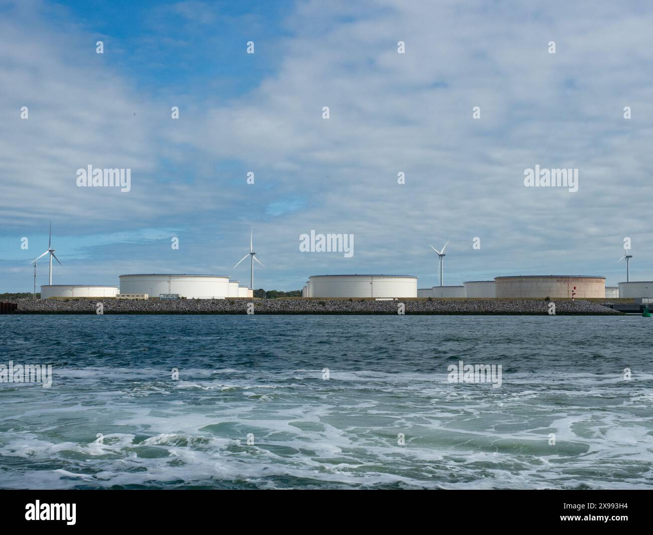 Rotterdam, Netherlands - August 4th 2023: A big fuel depot with storage ...