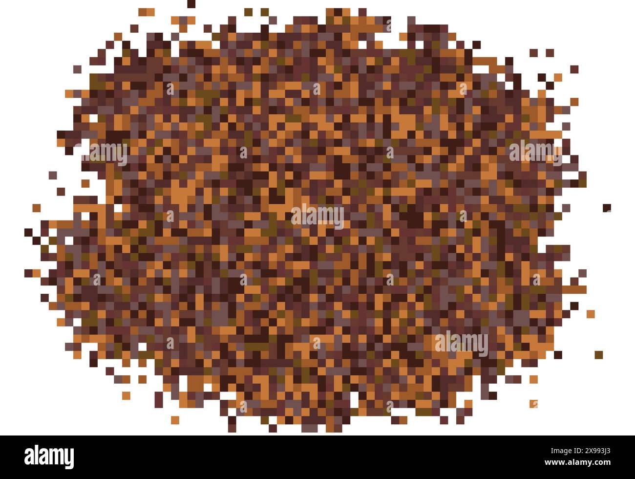 Coffee or chocolate powder, flying dust particles. Coffee colored dust ...