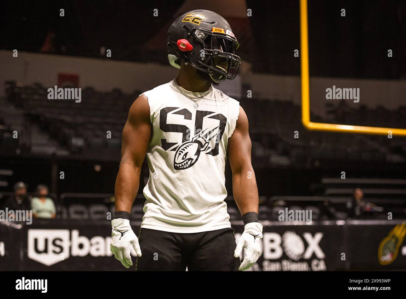 San Diego Strike Force running back Chance Bell (22) warms up before an ...