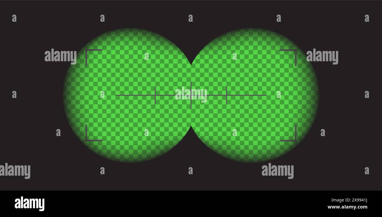 Video camera, binocular night vision green viewfinder overlay. Camera ...
