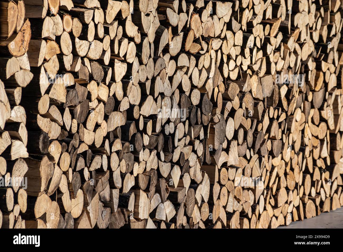 Firewood wood pile stacked triangle hi-res stock photography and images ...