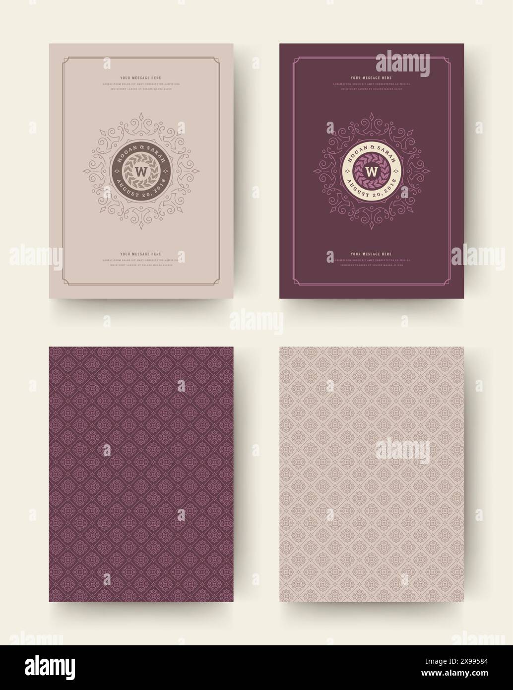 Wedding save the date invitation cards vintage typographic. Wedding ...