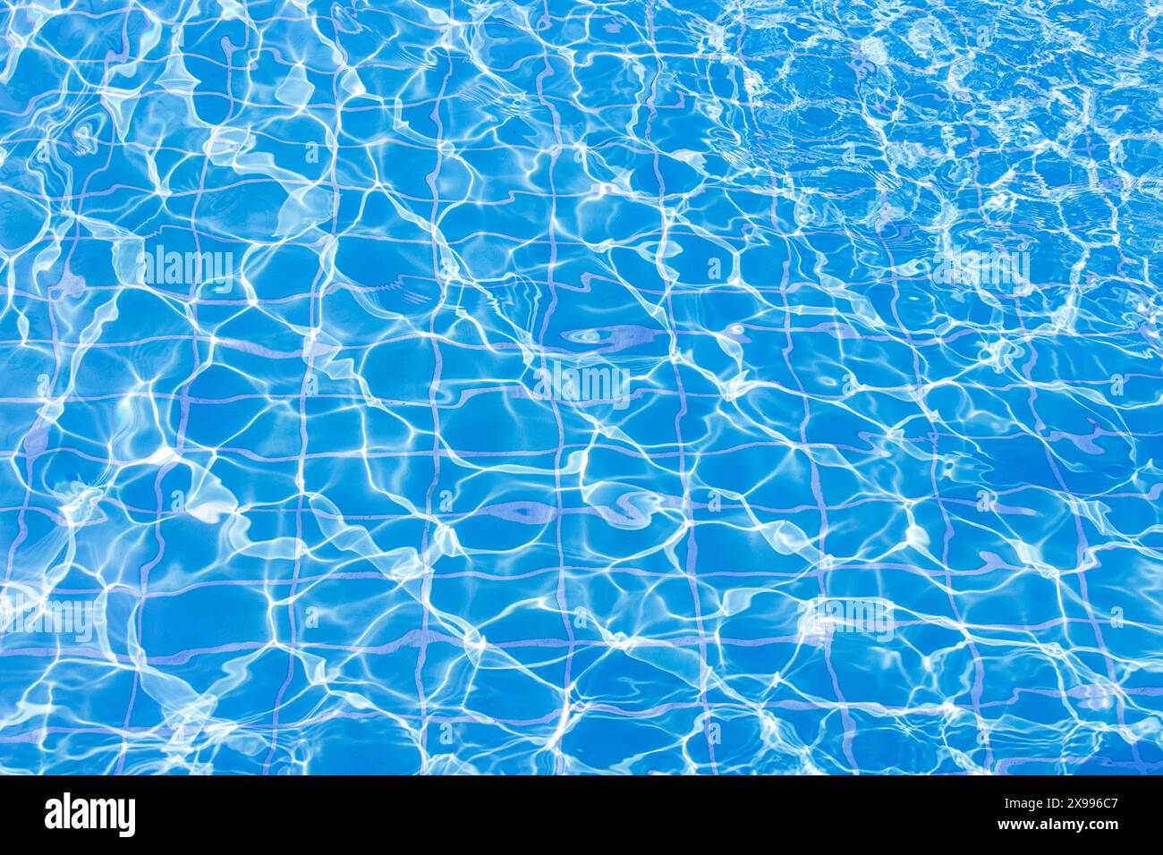 Blue swimming pool water surface and ripple wave background. Summer ...