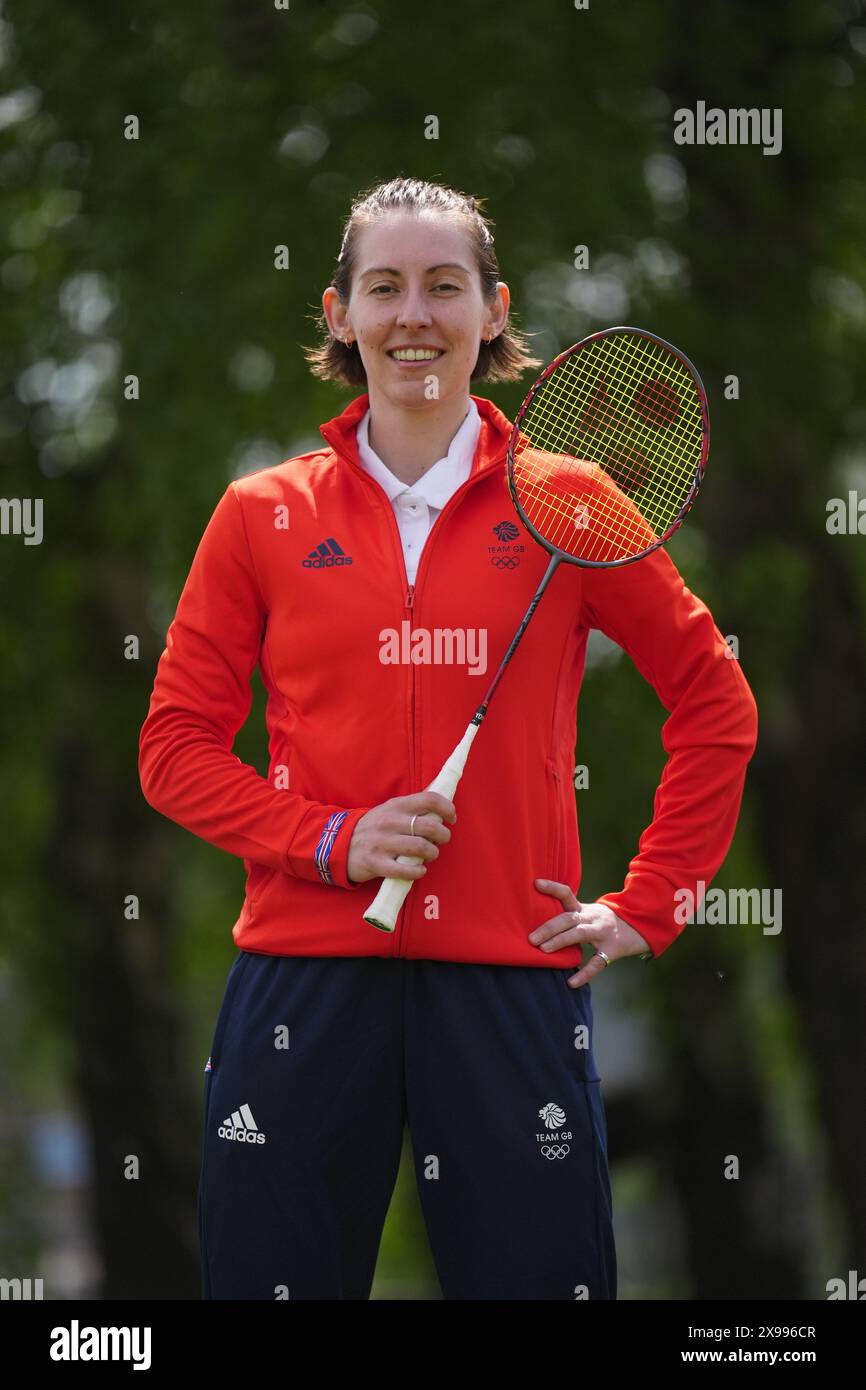 Team GB's Kirsty Gilmour during the Team GB Paris 2024 Badminton team ...