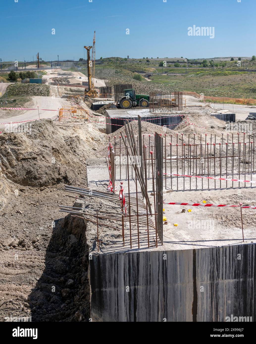 Taming the Land: A Glimpse into Tractor-Driven Excavation Stock Photo ...