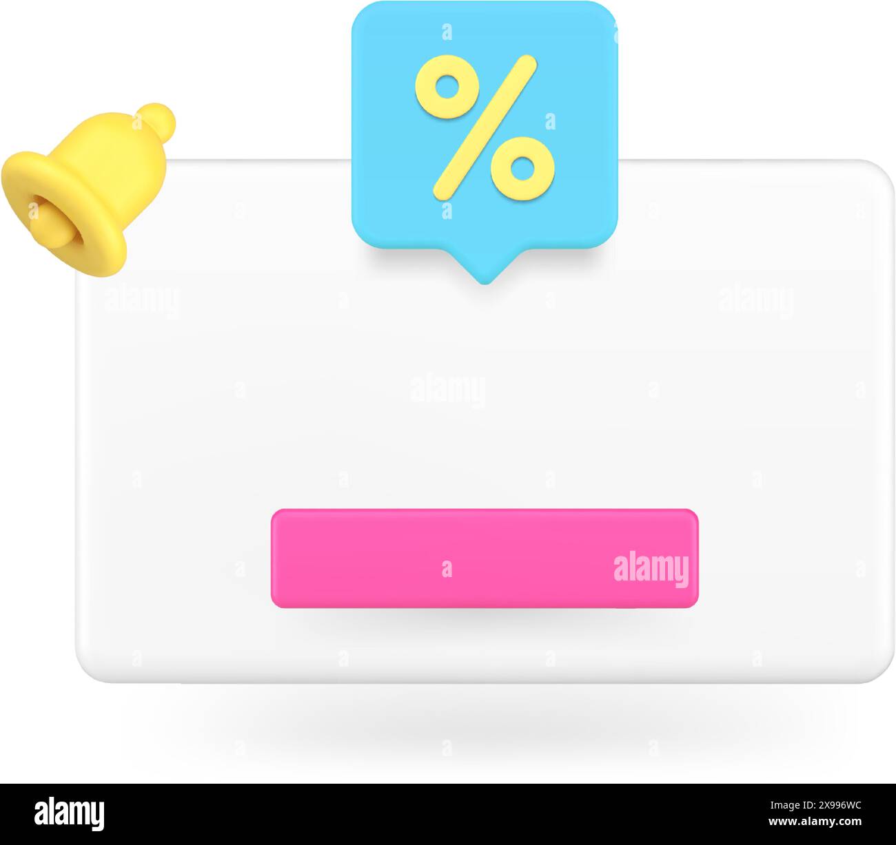 Sale discount empty message reminder internet push notification ring ...