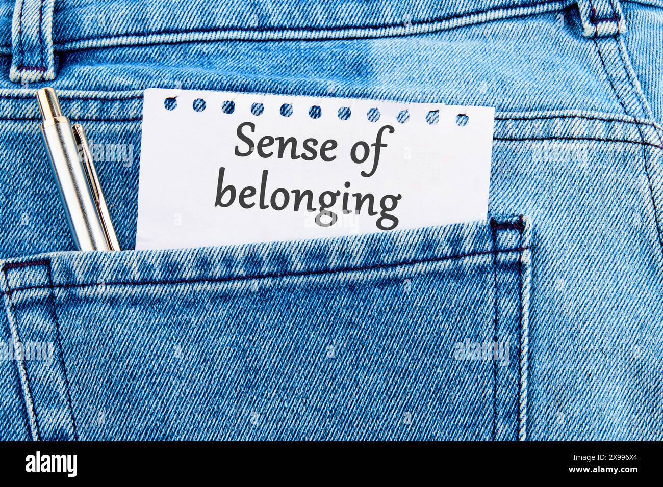 Business, sense of belonging concept. Text Sense of belonging on a ...