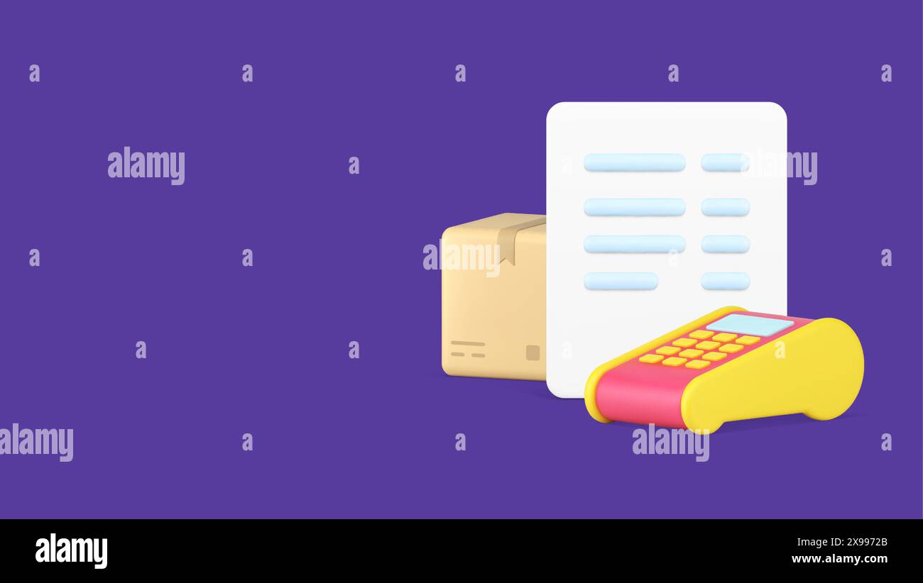 Online shopping cargo delivery invoice payment order purchase receipt ...