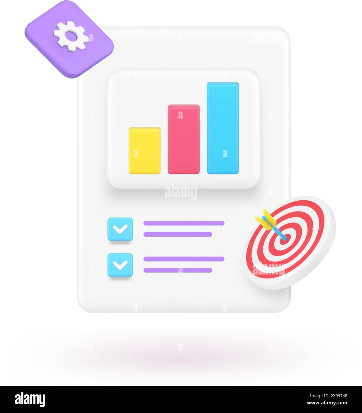 Business analyzing complete bar graph diagram checklist checkmark ...