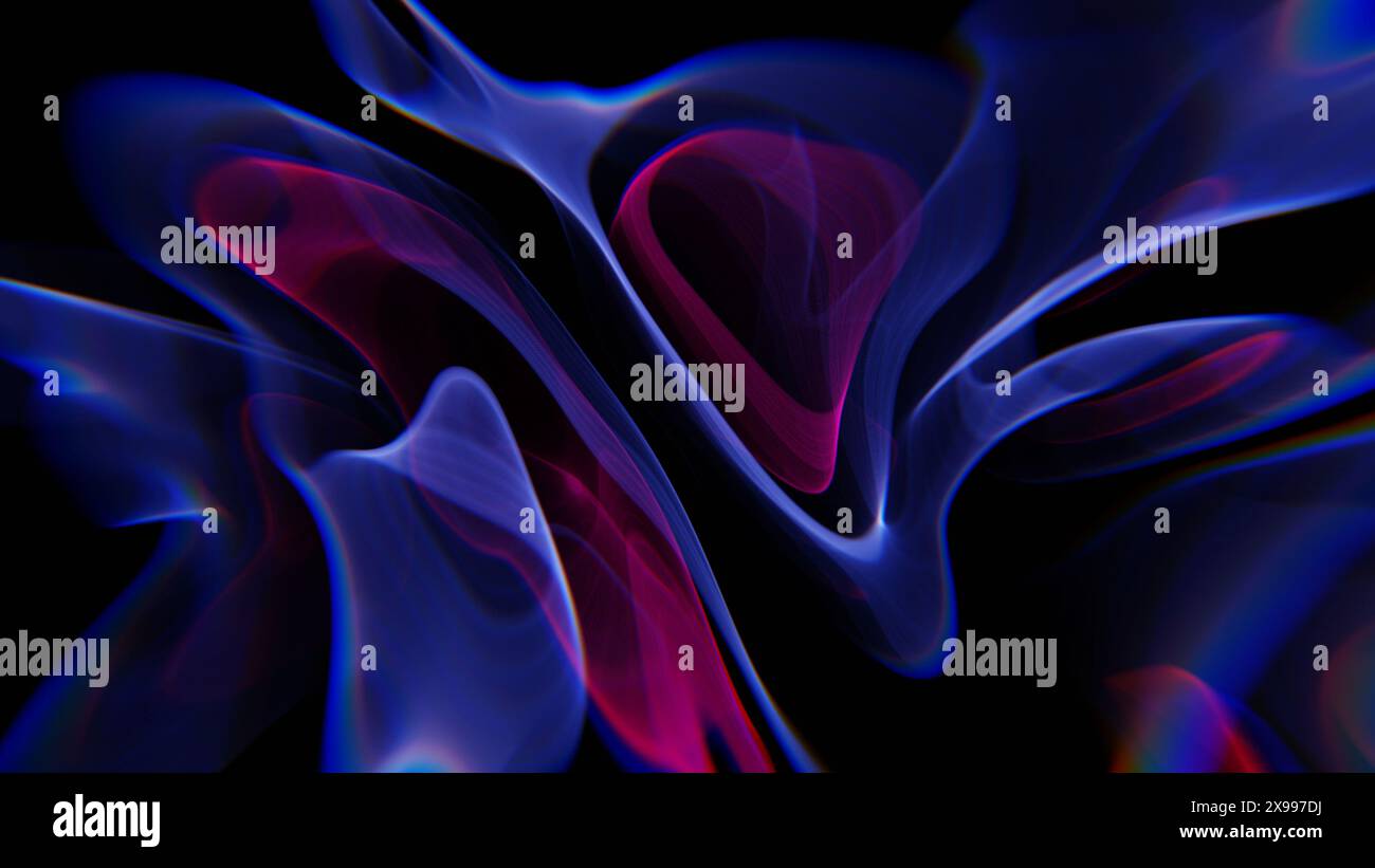 Flowing Illumination: Abstract Light Waves Stock Photo - Alamy