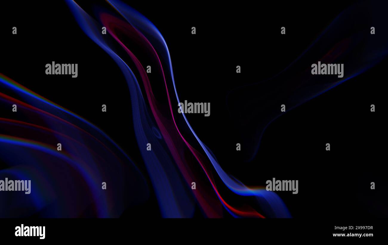 Flowing Illumination: Abstract Light Waves Stock Photo - Alamy