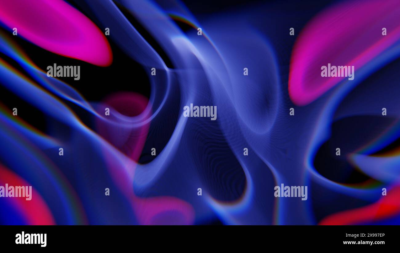 Flowing Illumination: Abstract Light Waves Stock Photo - Alamy