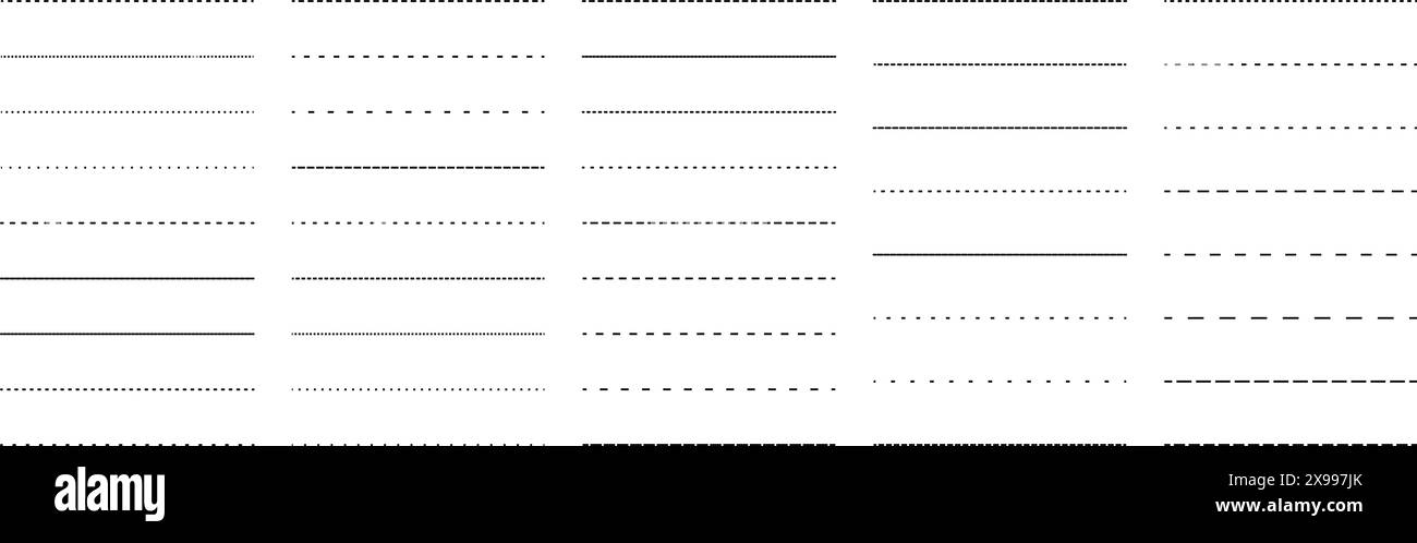 Set of dashed lines. Vector design elements Stock Vector Image & Art ...