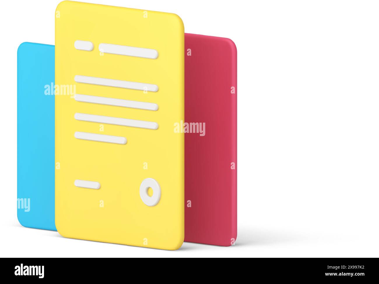 Agreement contract document paperwork stack information note page 3d ...