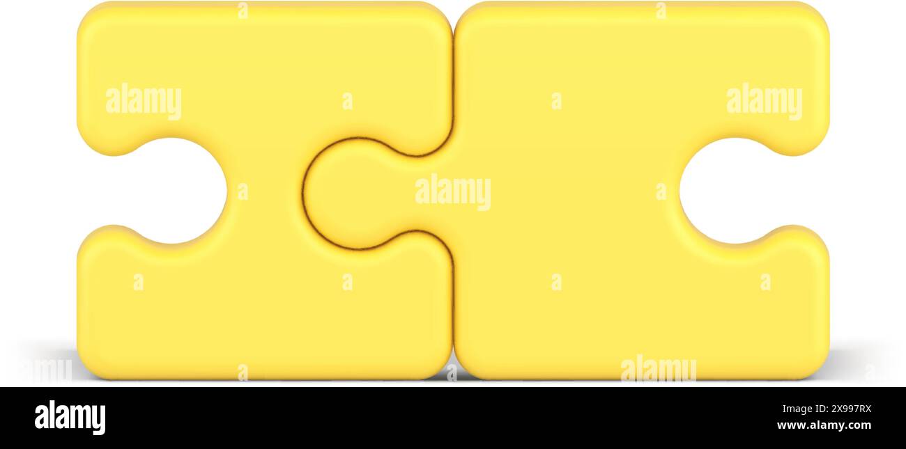 Puzzle piece yellow connected details partnership collaboration success ...