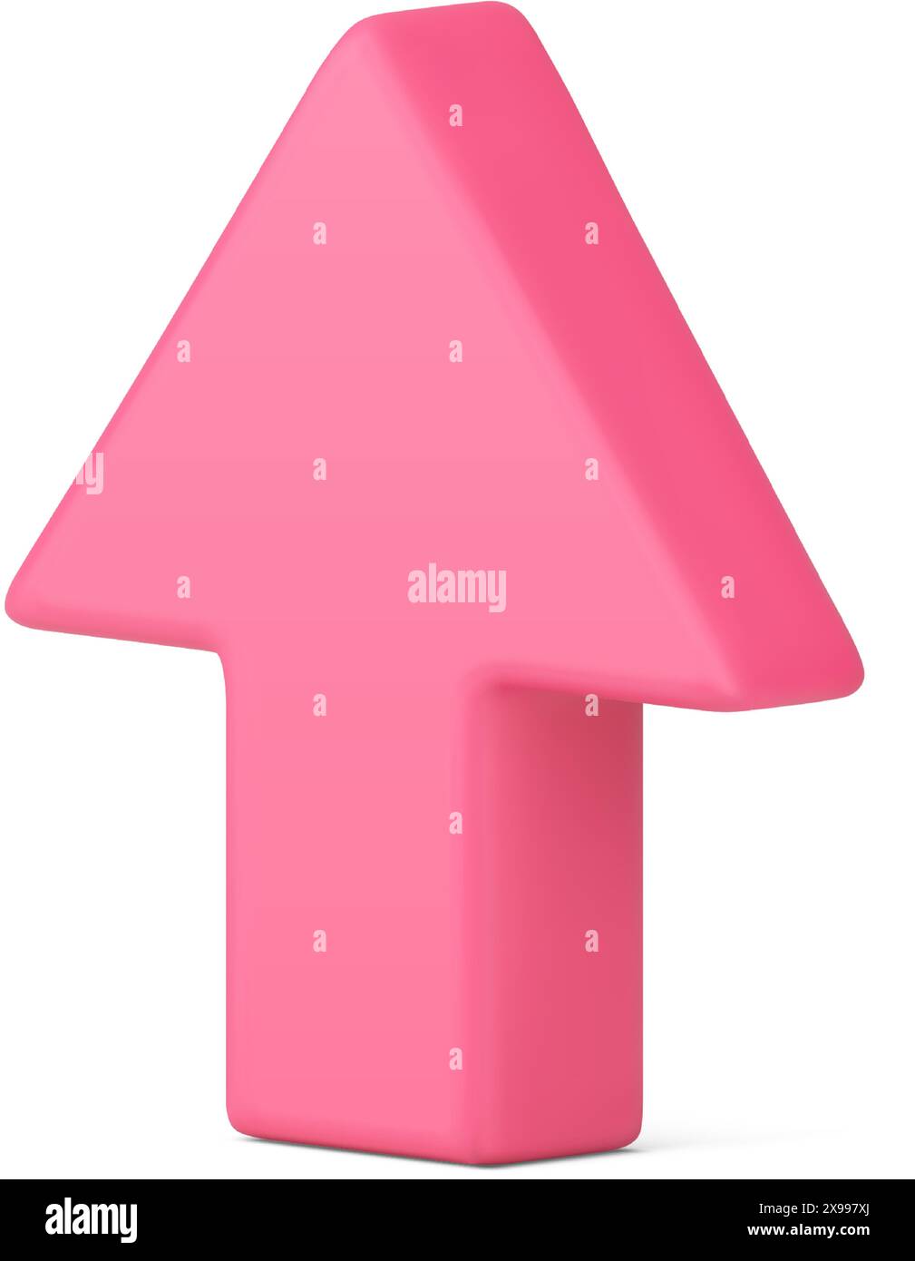 Arrow up upward direction pointer increase movement progress growth 3d icon realistic vector ...