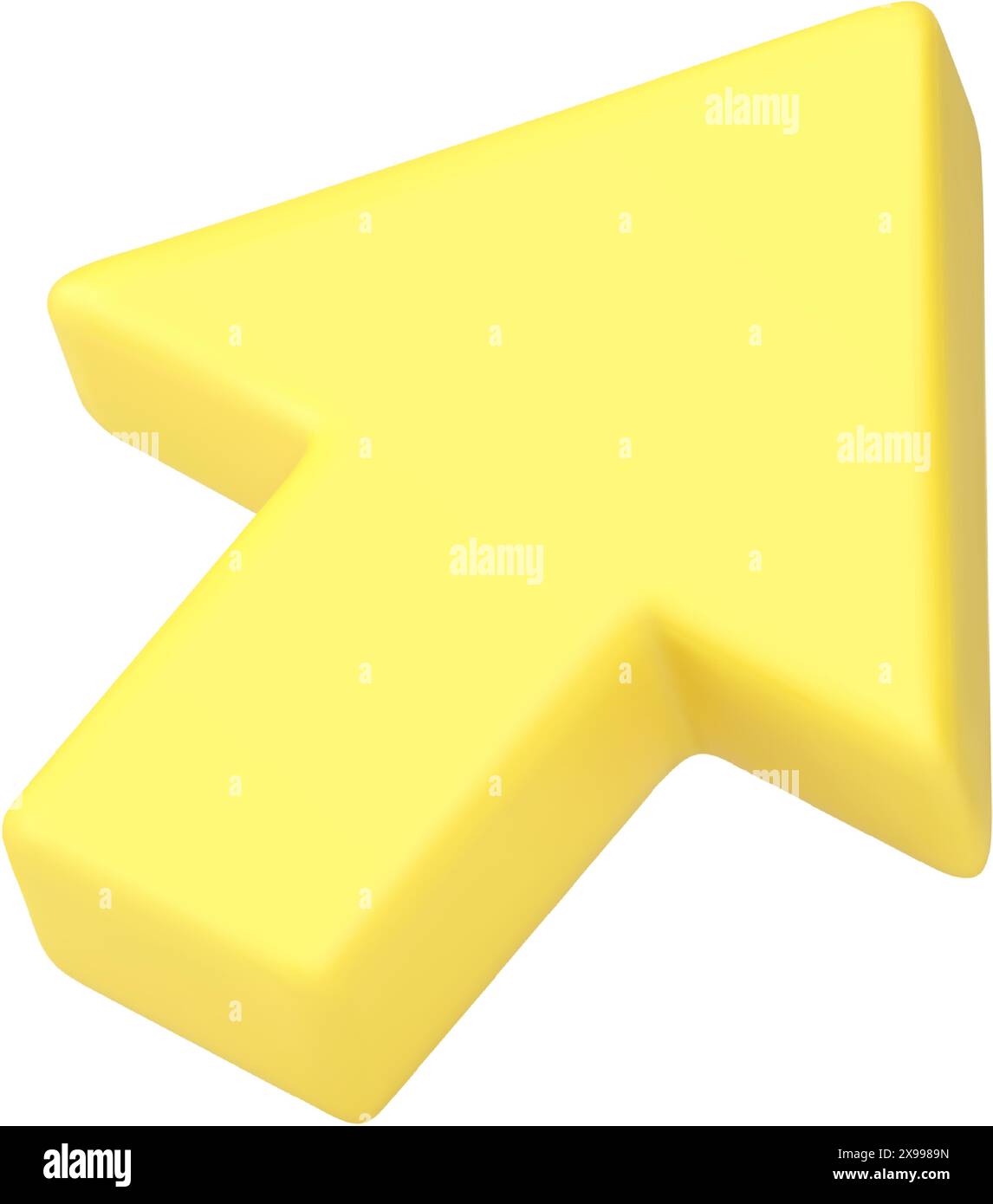 Arrow Up Right Diagonal Pointer Orientation Directional Badge Isometric 3d Icon Realistic Vector