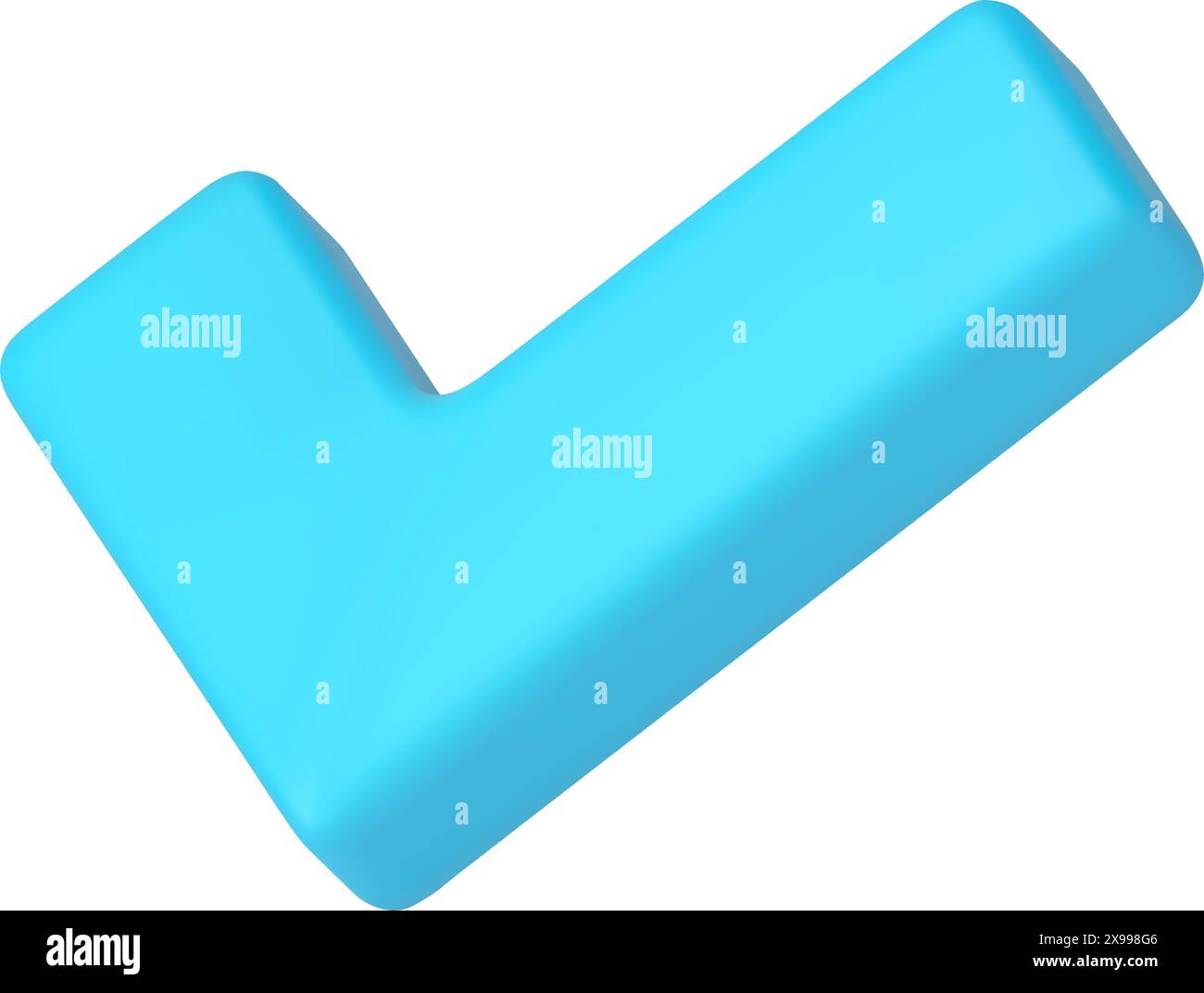Checkmark approved blue confirmation done success correct choice 3d icon realistic vector ...